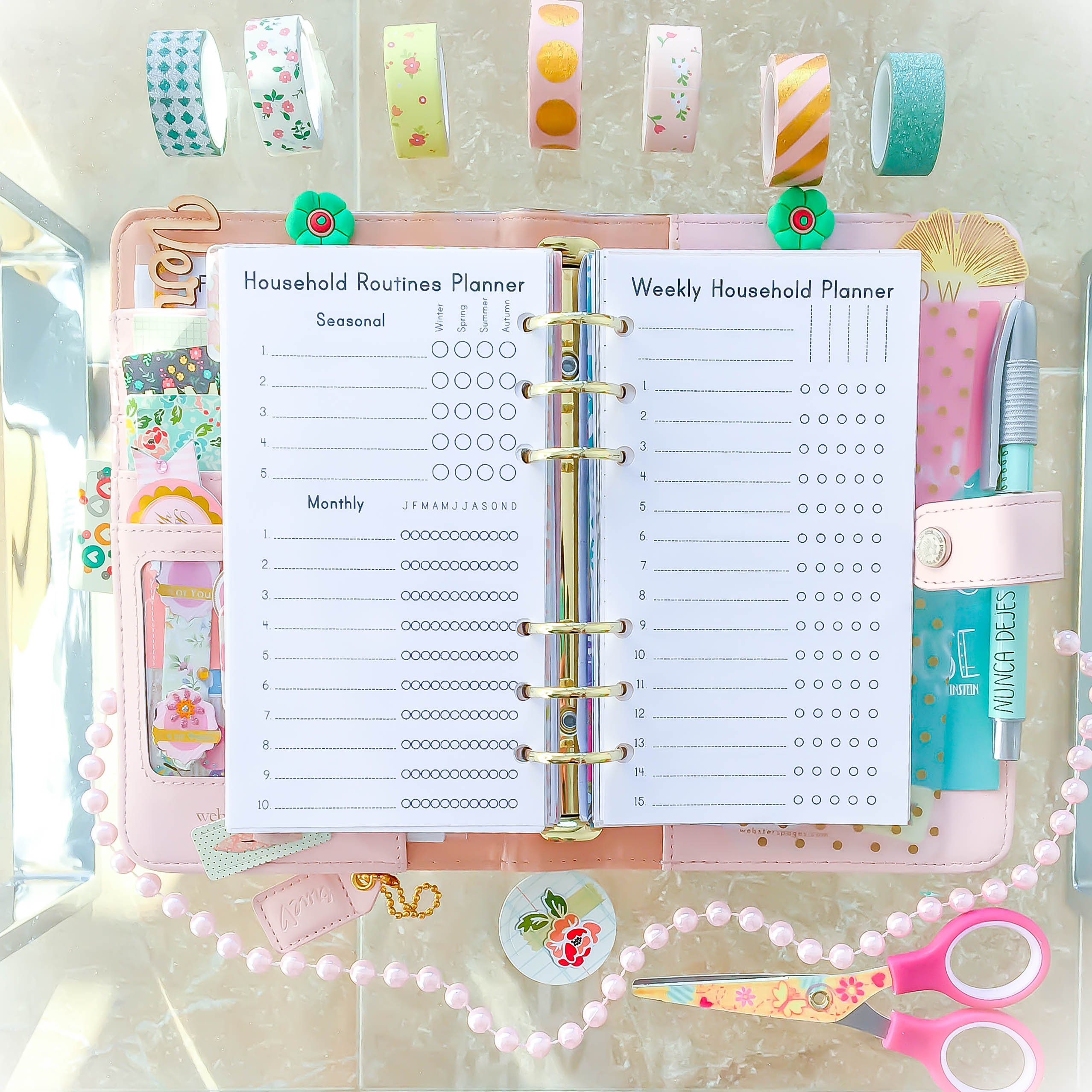 Personal Size Planner Inserts Household Binder Cleaning Etsy