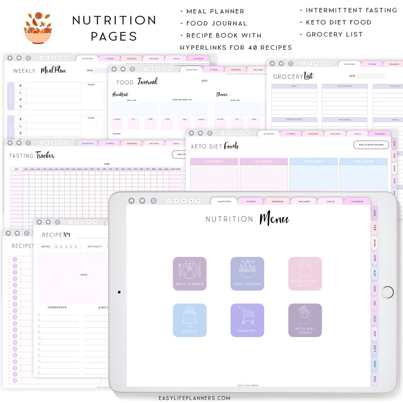 Fitness Planner Digital Workout Planner for Ipad Notability - Etsy