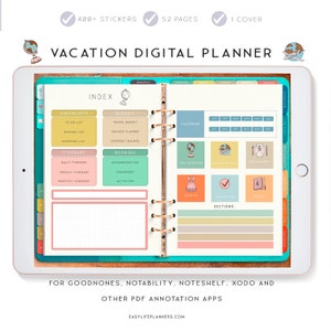Digital Travel Planner, Digital Vacation Planner, Goodnotes Template ...