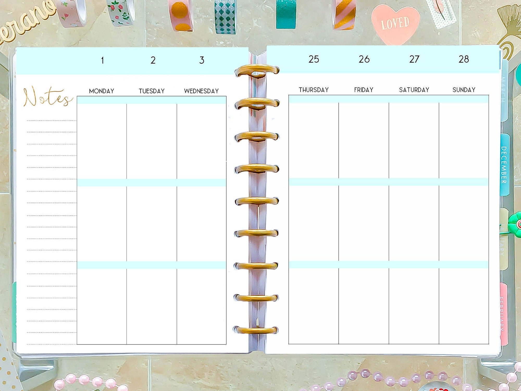 Editable Template For Happy Planner Weekly Planner Pages Weekly 