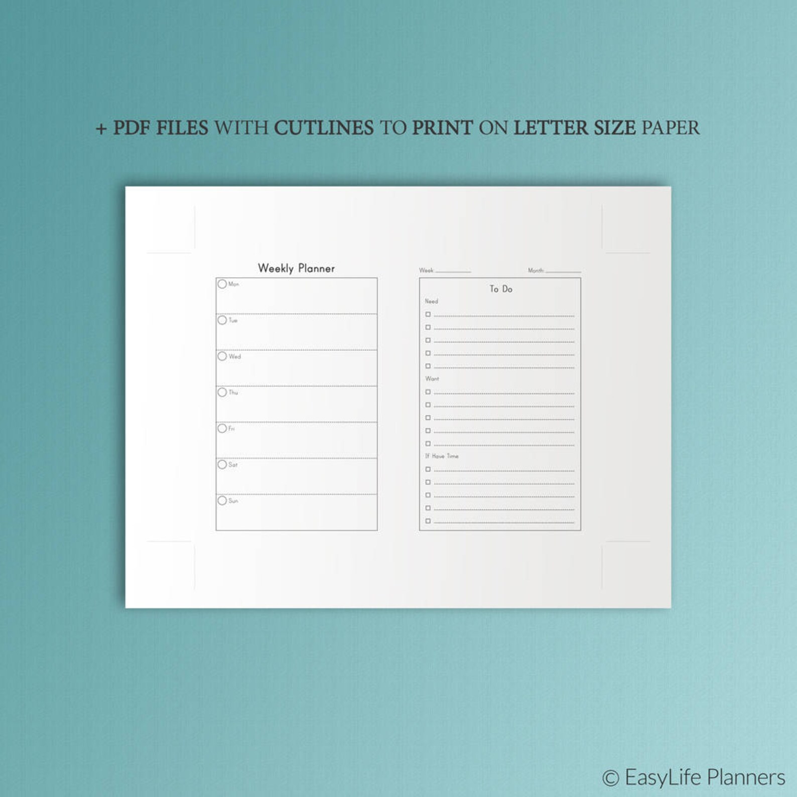 Weekly Planner Pages A6 Planner Inserts A6 TN Inserts Wo2p - Etsy