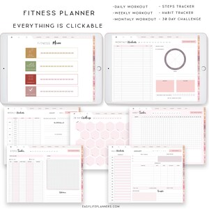 Digital Fitness Planner for iPad | Goodnotes and Notability | Workout ...