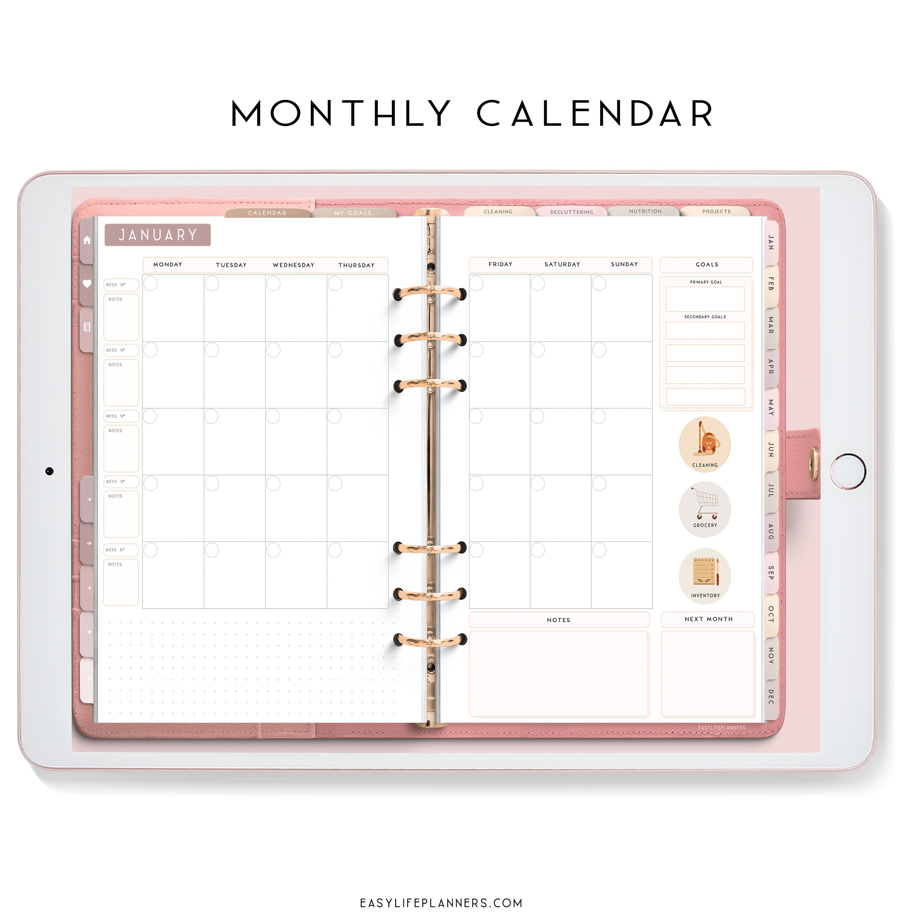 Digital Household Planner, Notability Planner, Xodo Planner, Cleaning ...
