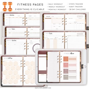 Digital Fitness Planner, Goodnotes Planner, Workout Planner, Digital ...