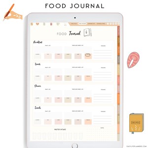 Digital Recipe Book, Goodnotes Template, Vertical Planner Digital ...