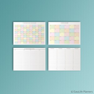 Life Planner Kit A4 Printable Daily Planner Pages, Financial Planner ...