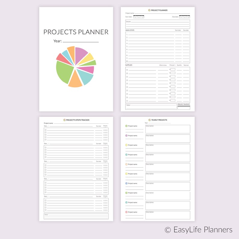 Life Planner Kit A4 Printable Daily Planner Pages Financial - Etsy
