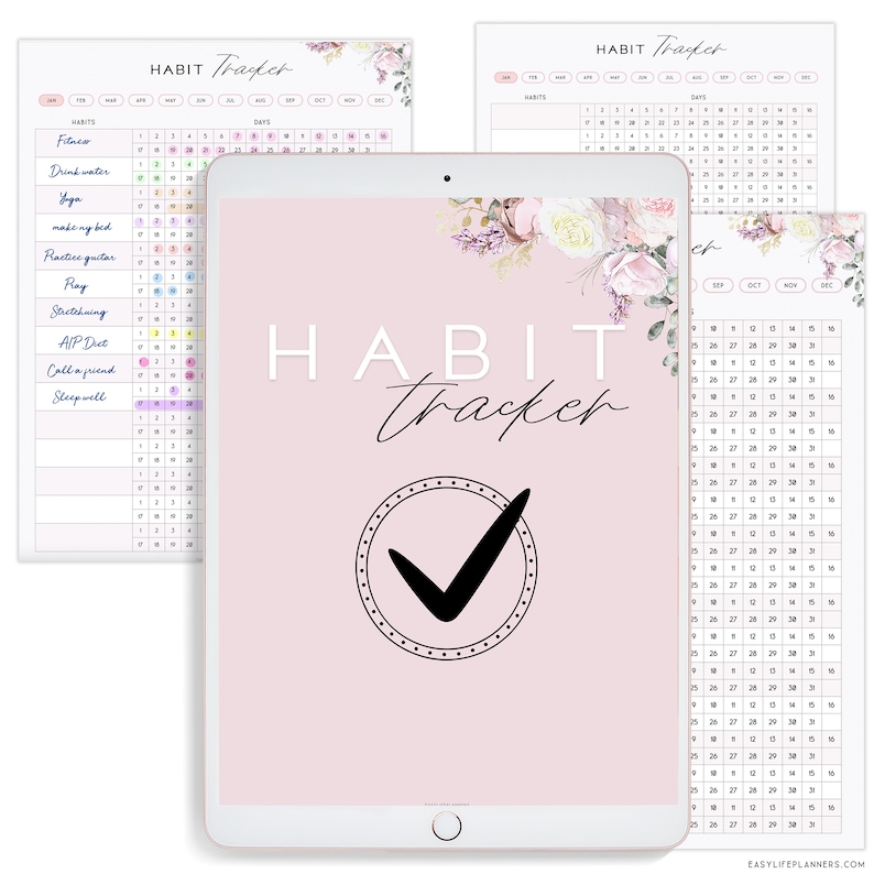 Digital Habit Tracker, Goodnotes Template, Digital Planner for Ipad ...