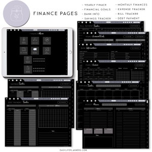Digital Student Planner, Dark Mode Digital Planner for Ipad, Notability ...