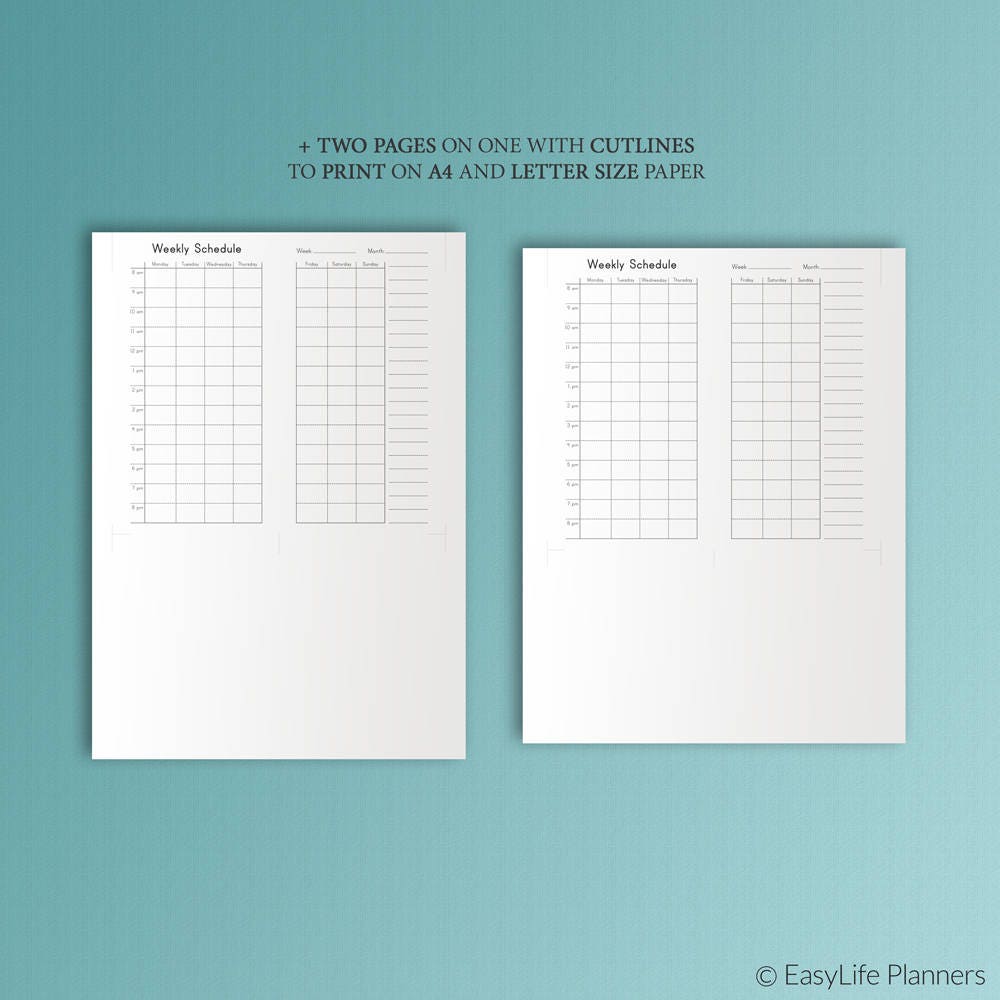 Weekly Planner Pages Personal Size Planner Inserts week on | Etsy