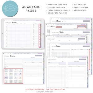 Student Digital Planner Ipad, Notability Planner, Goodnotes Template ...
