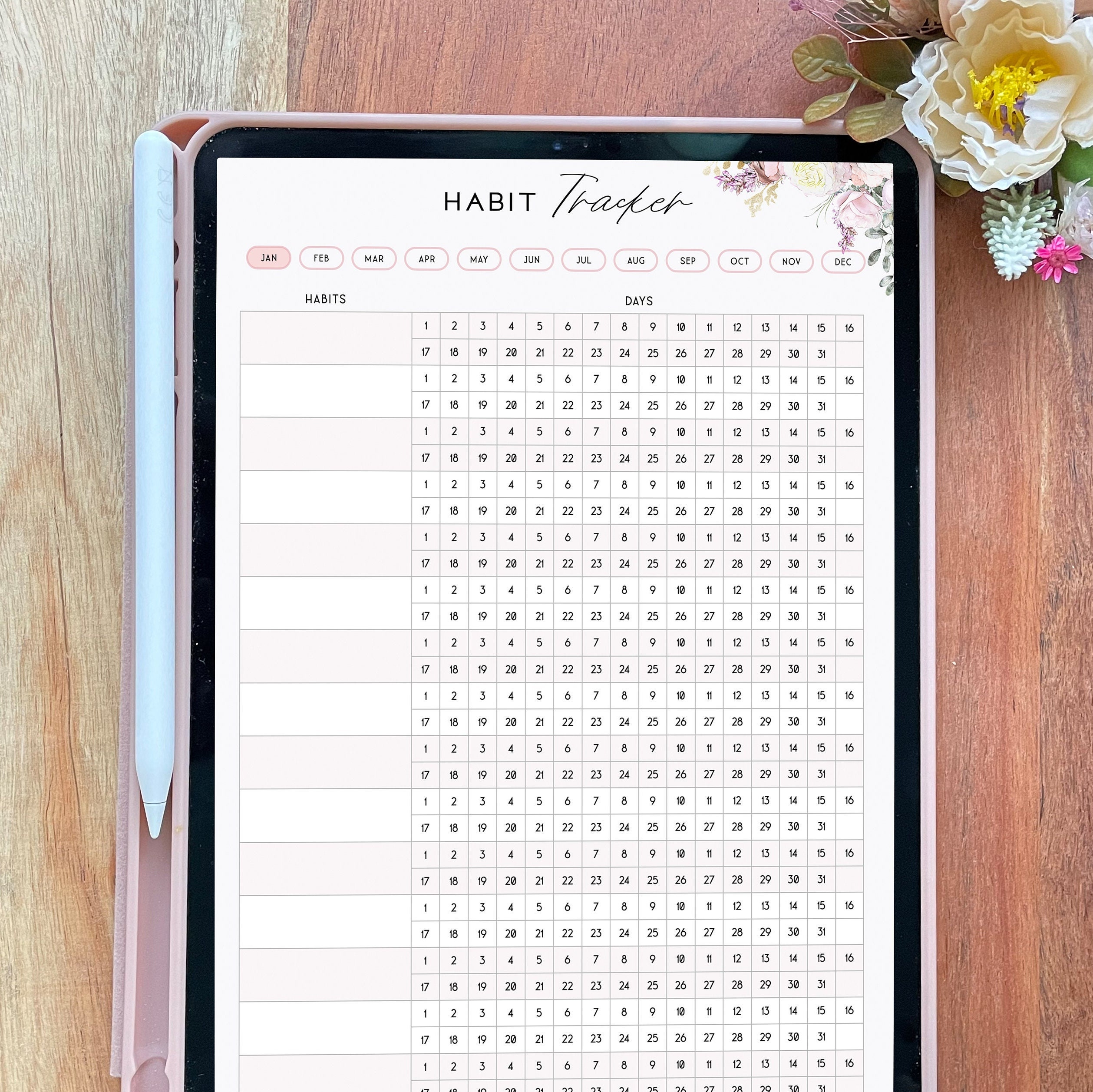 Digital Habit Tracker Goodnotes Template Digital Planner for | Etsy