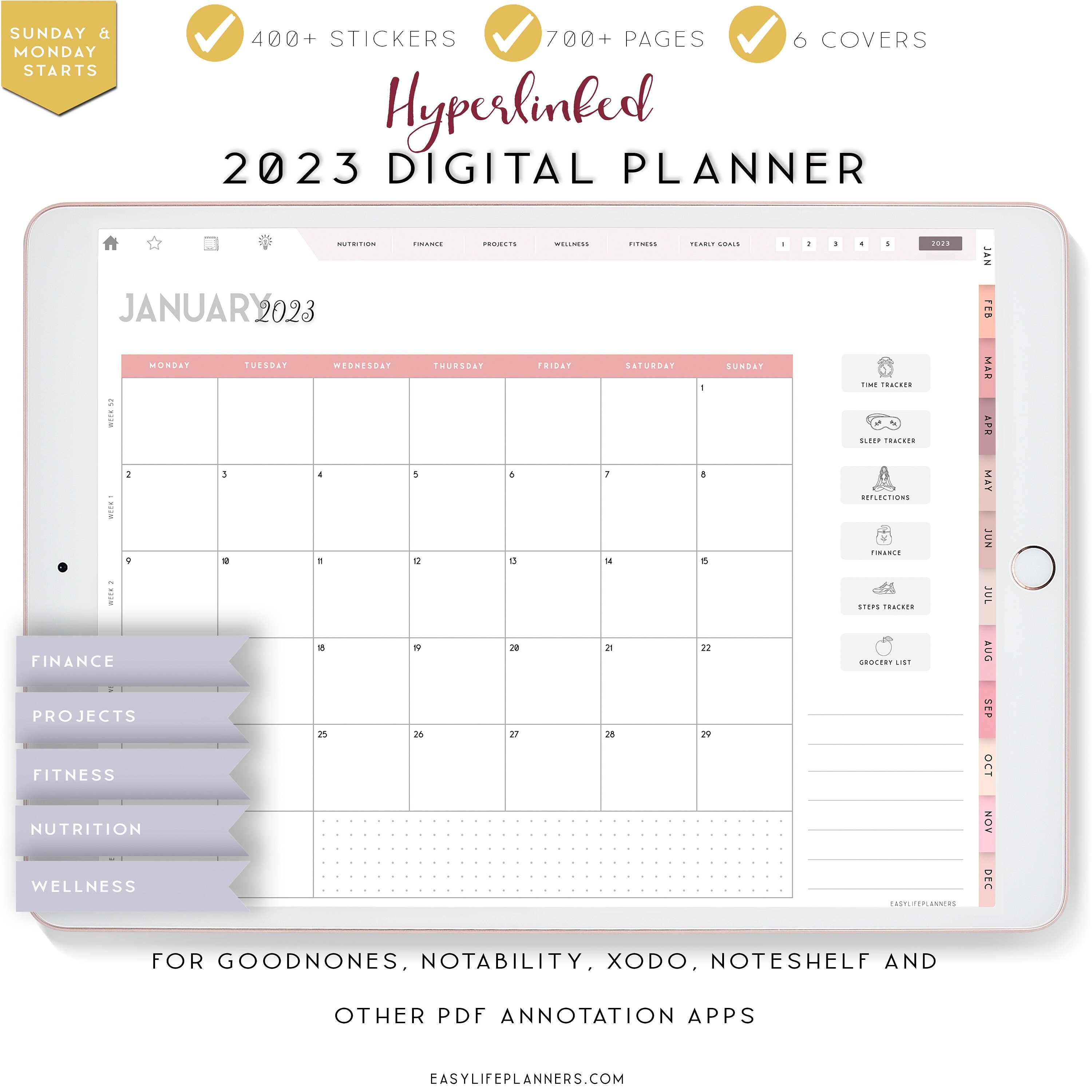 Digital Planner 2023 Digital Planner Ipad Notability - Etsy