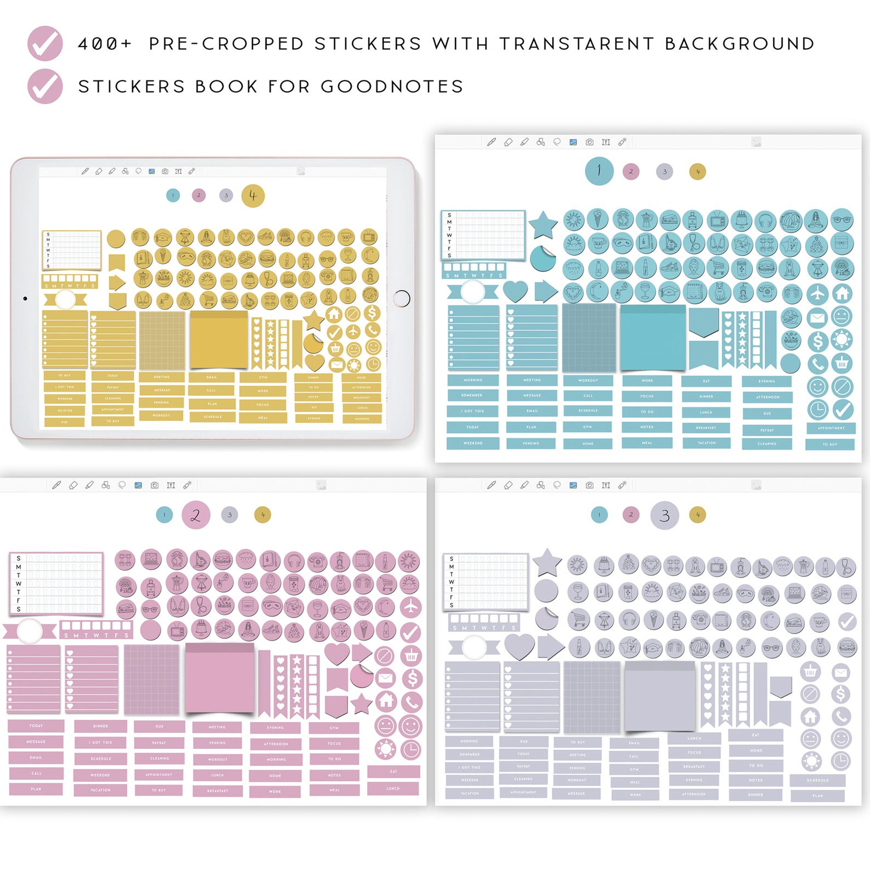 Digital Wellness Planner for iPad, Notability Planner, XODO Planner ...