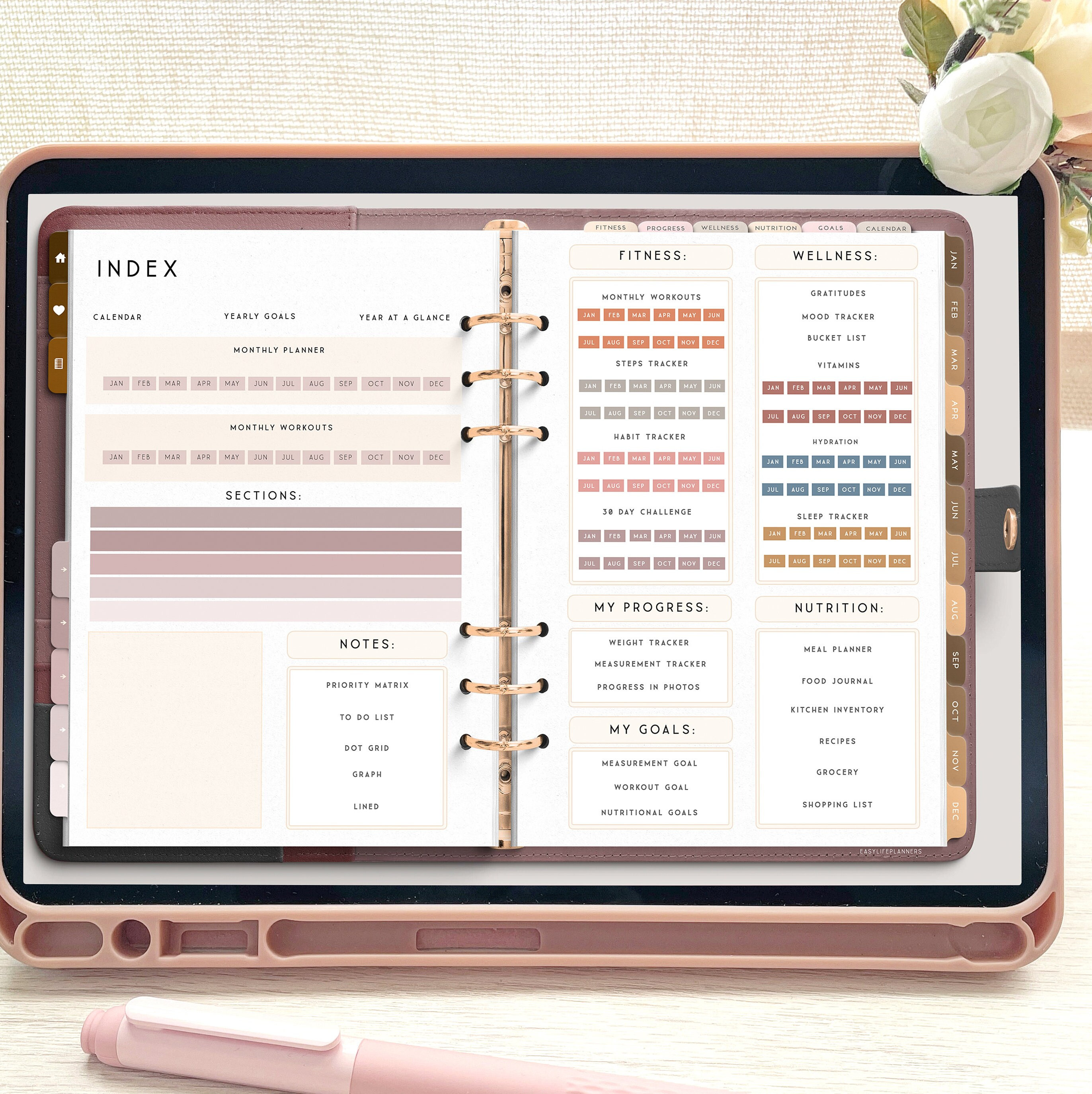 Digital Fitness Planner Goodnotes Planner Workout Planner - Etsy