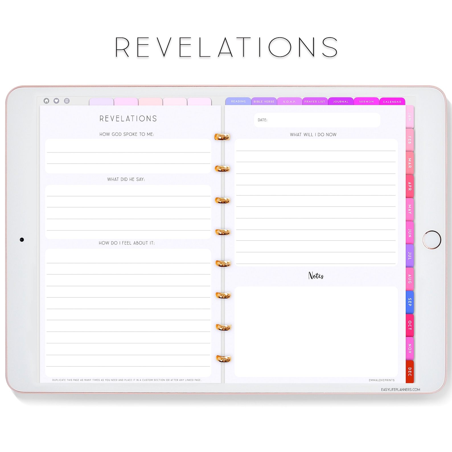 Christian Planner Digital Bible Bible Study Sermon Notes - Etsy