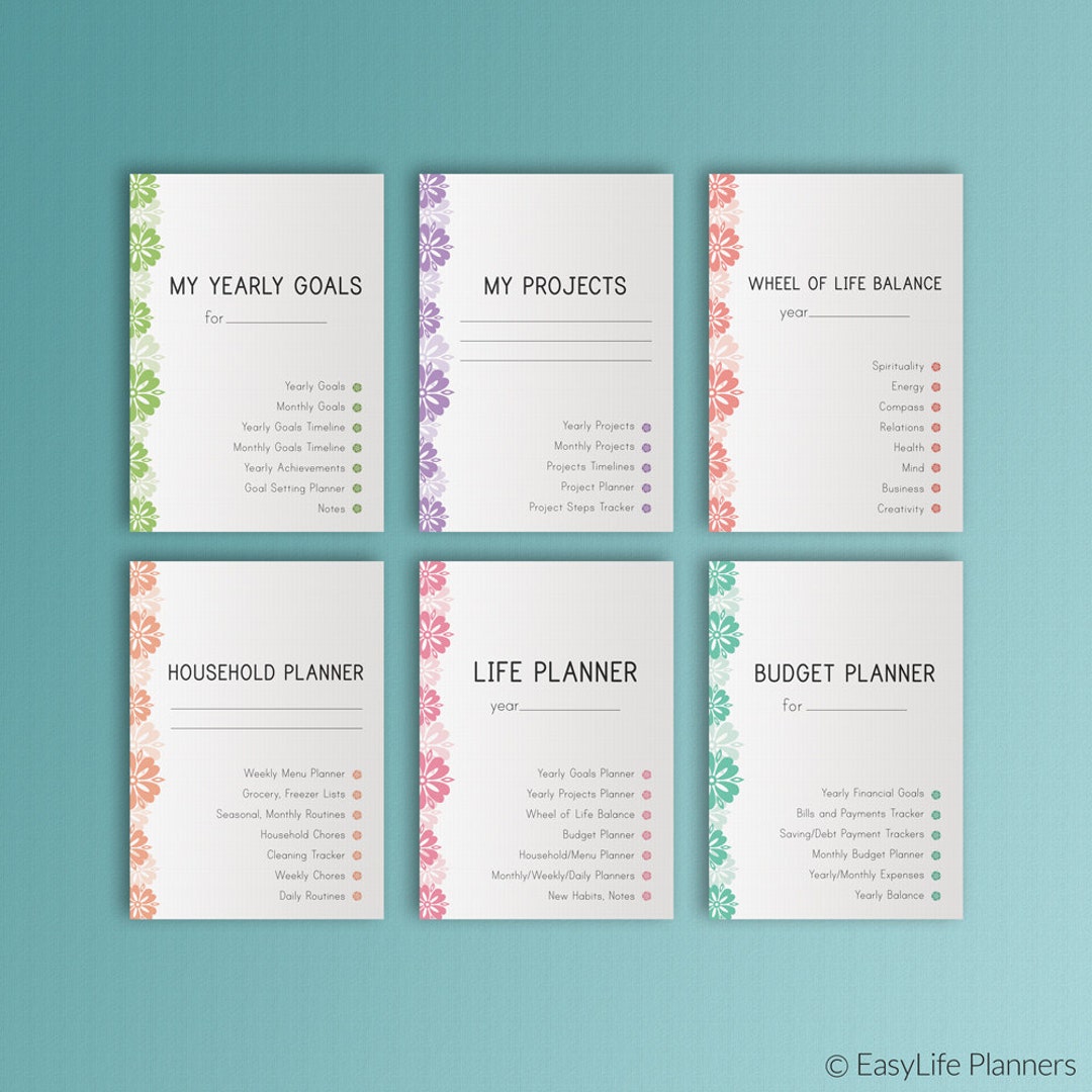 LIFE PLANNER Printable Ultimate Life Binder A4 Size Home Management ...