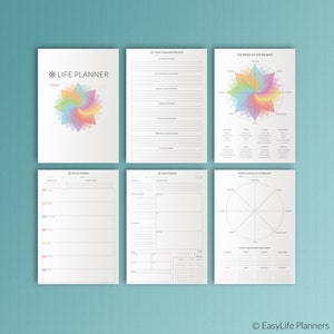 Life Planner Kit A4 Printable Daily Planner Pages, Financial Planner ...
