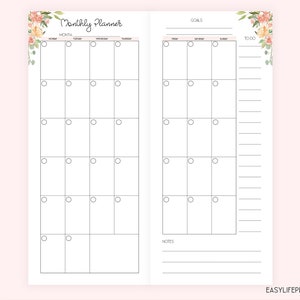 Month on Two Pages Made to Fit Happy Planner Half Sheet, Happynichi ...