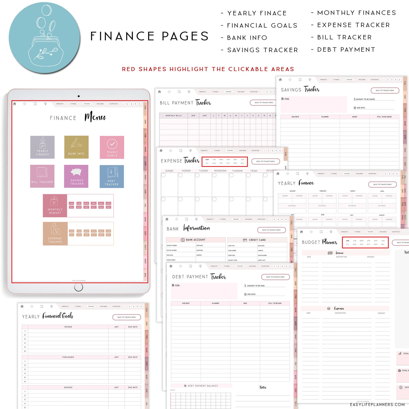 Digital Student Planner Portrait Planner Digital Planner - Etsy