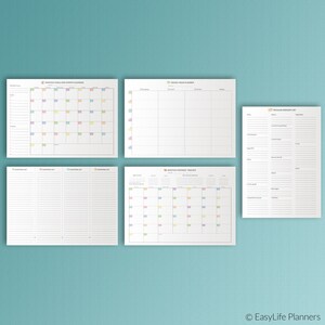 Life Planner Kit A4 Printable Daily Planner Pages, Financial Planner ...
