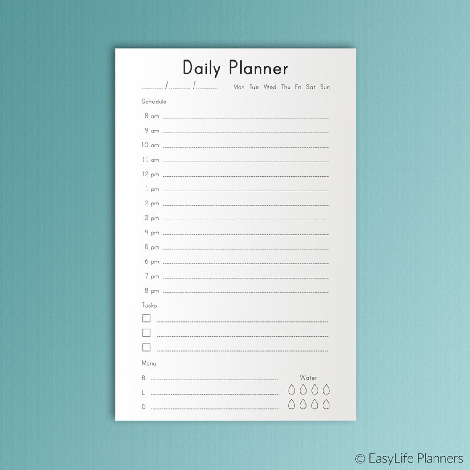 Daily Planner Pages Printable To Do List Discbound | Etsy