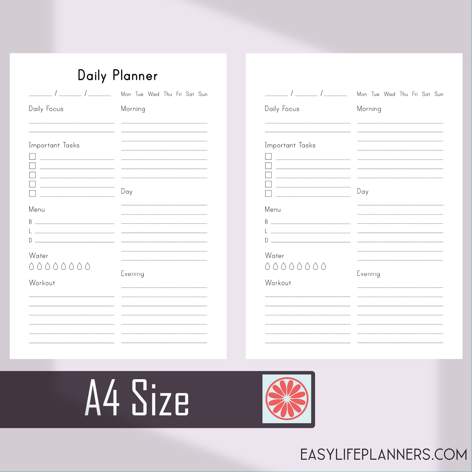 Daily Planner 2021 Printable Planner Pages Health Planner | Etsy