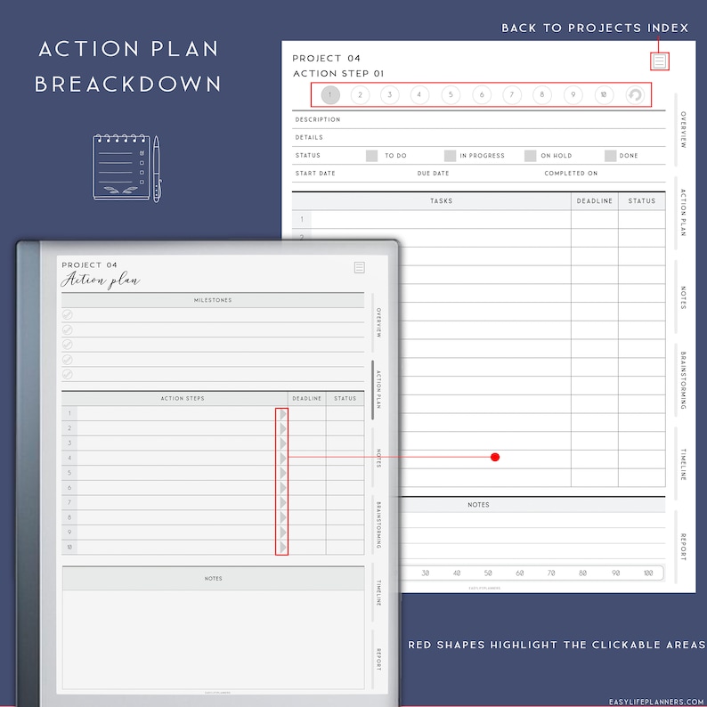 Remarkable 2 Project Planner Template: Business Project Management ...