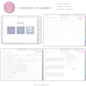 Digital Travel Planner, Vacation Digital Planner, Travel Itinerary ...