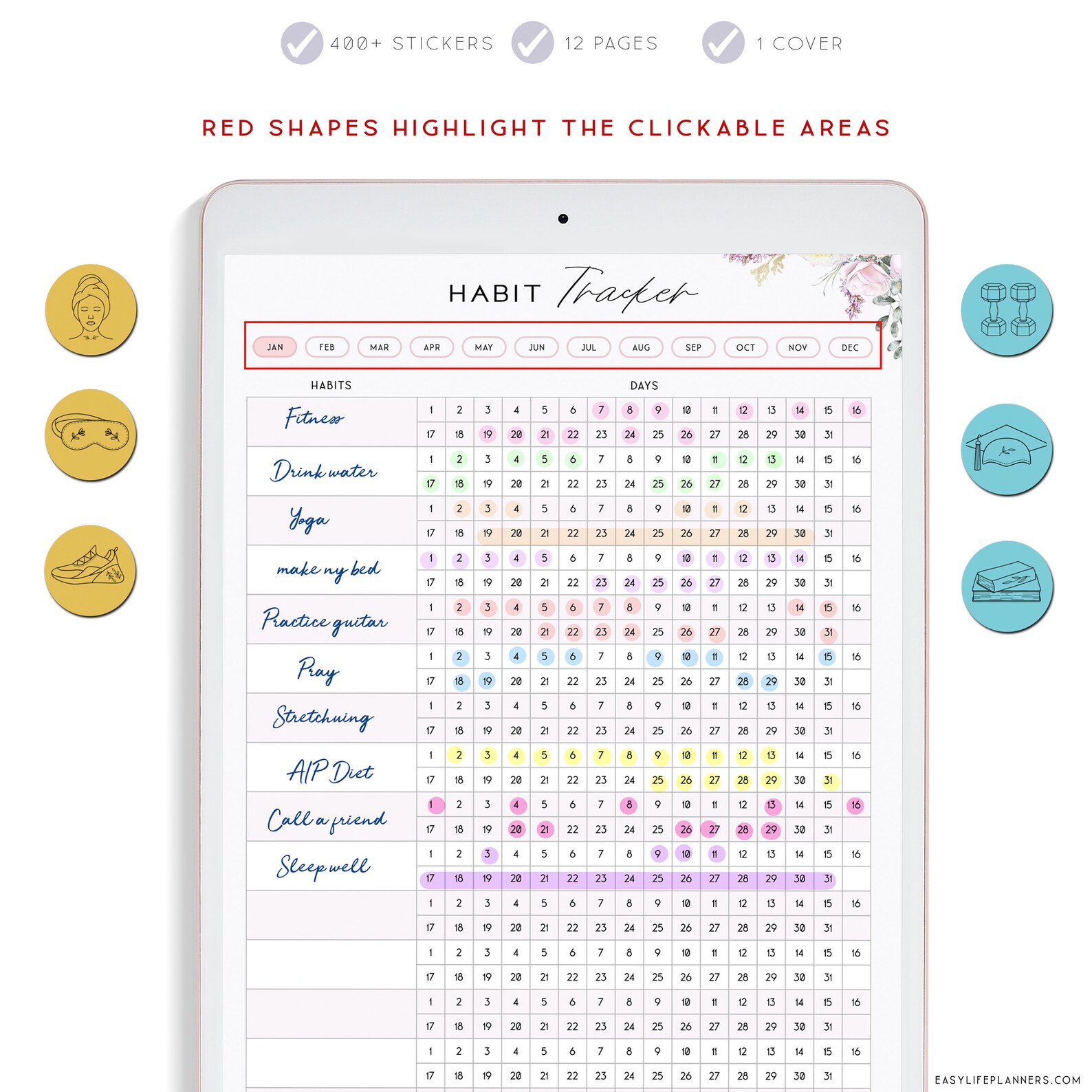 Digital Habit Tracker Goodnotes Template Digital Planner for | Etsy