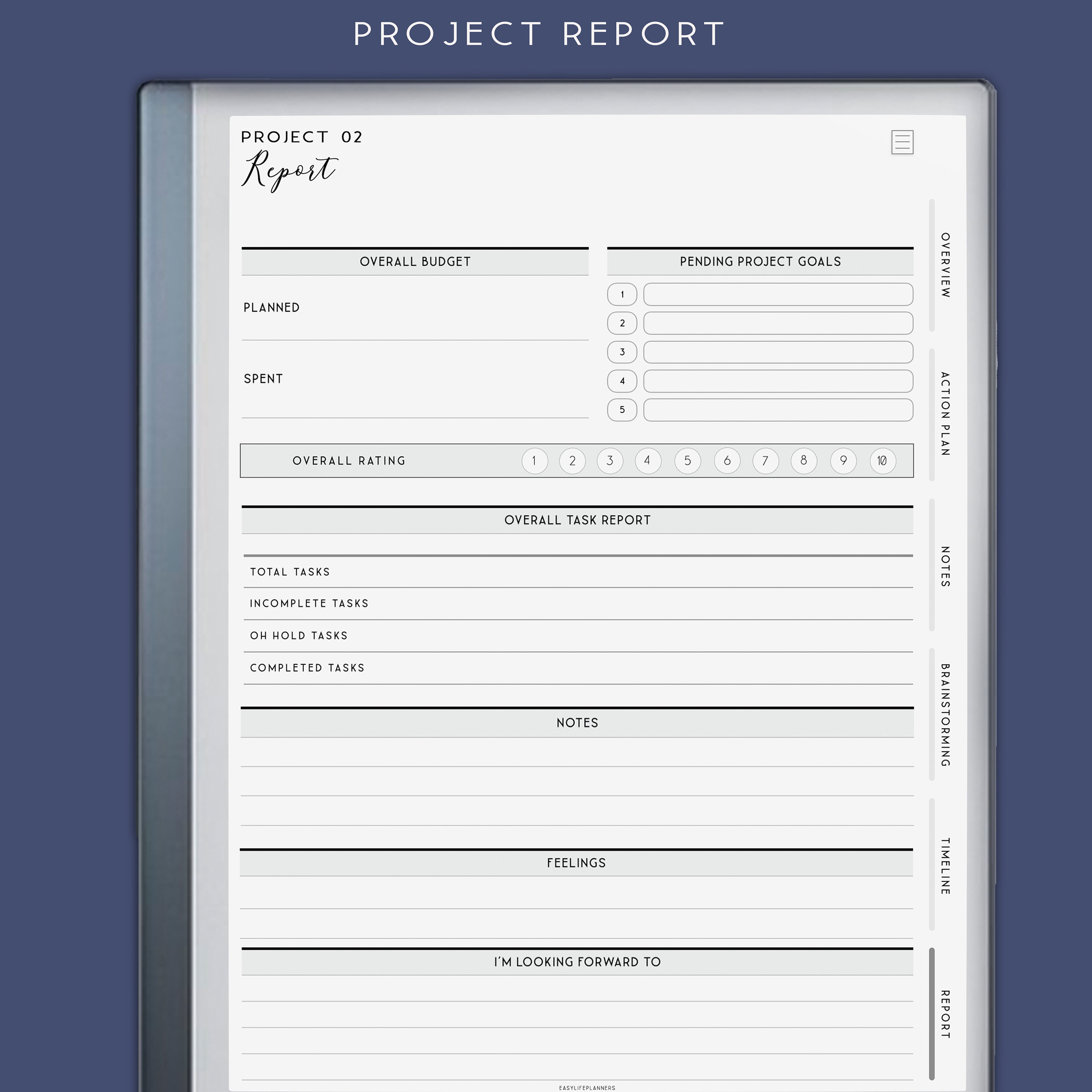 Remarkable 2 Project Planner Template: Business Project Management ...