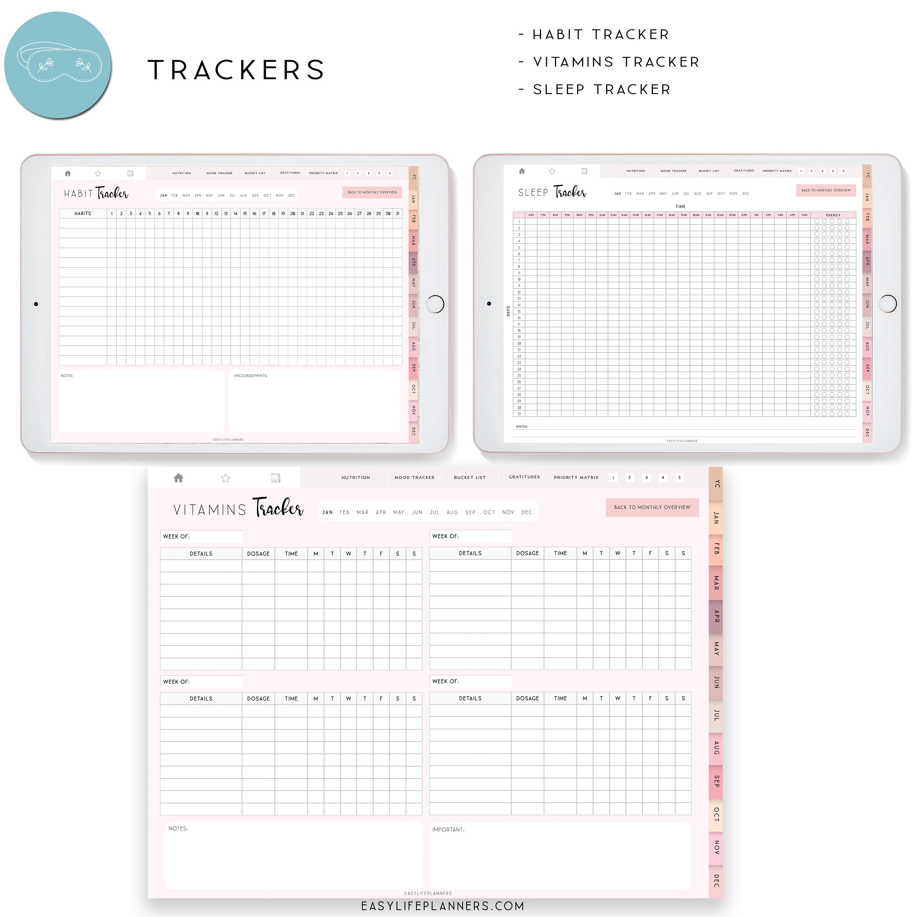 Digital Wellness Planner for iPad, Notability Planner, XODO Planner ...
