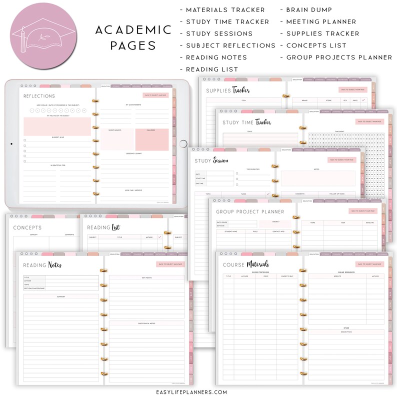 Student Digital Planner Digital Planner for Ipad Notability | Etsy