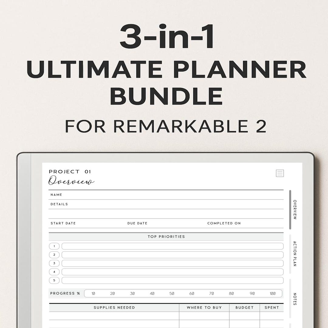 Ultimate Remarkable 2 Planner Bundle | Budget, Habit and Project ...
