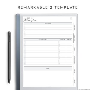 Remarkable 2 Project Planner Template: Business Project Management ...