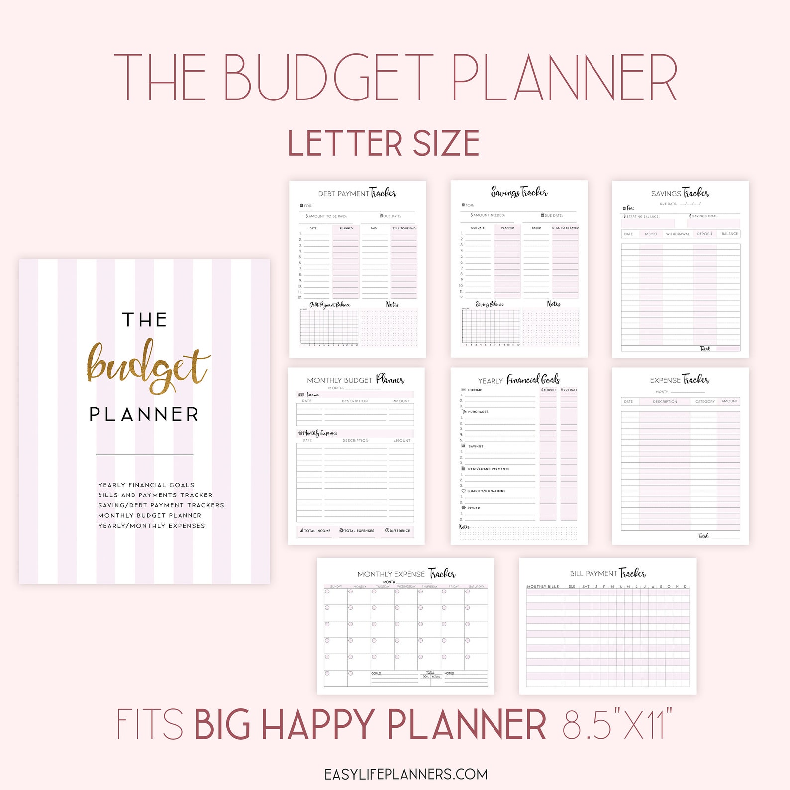 Budget Planner Printable Financial Planner Made to Fit Big - Etsy