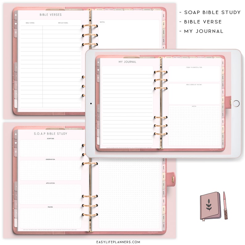 Christian Digital Planner,prayer Journal, Bible Study Planner PDF ...