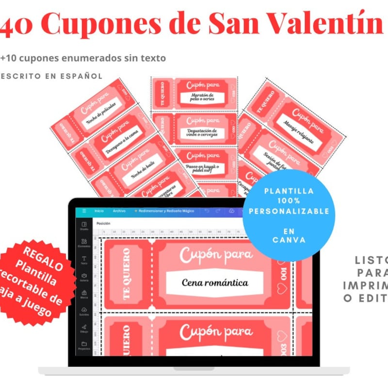 Regalo Cupón De San Valentín Etsy México