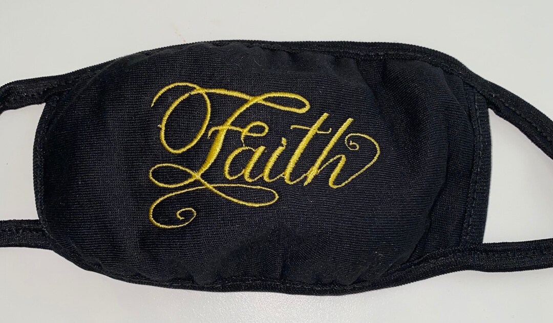 Faith Embroidered Face Mask. Worship Face Mask. Sunday Service Face ...