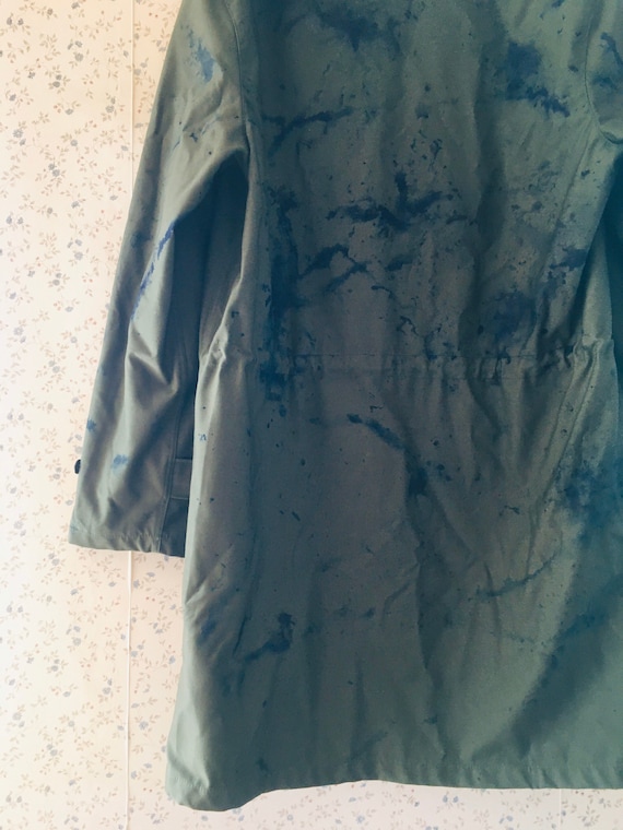 Artist Splatter Dyed Trench Coat - Gem
