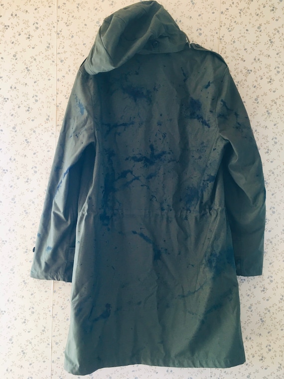 Artist Splatter Dyed Trench Coat - Gem