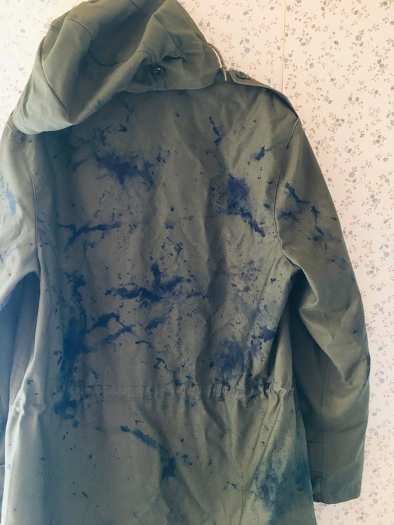 Artist Splatter Dyed Trench Coat - Gem