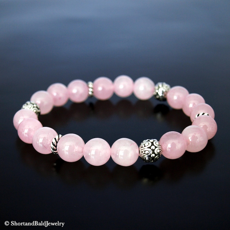 Pink Quartz Bracelet - Etsy