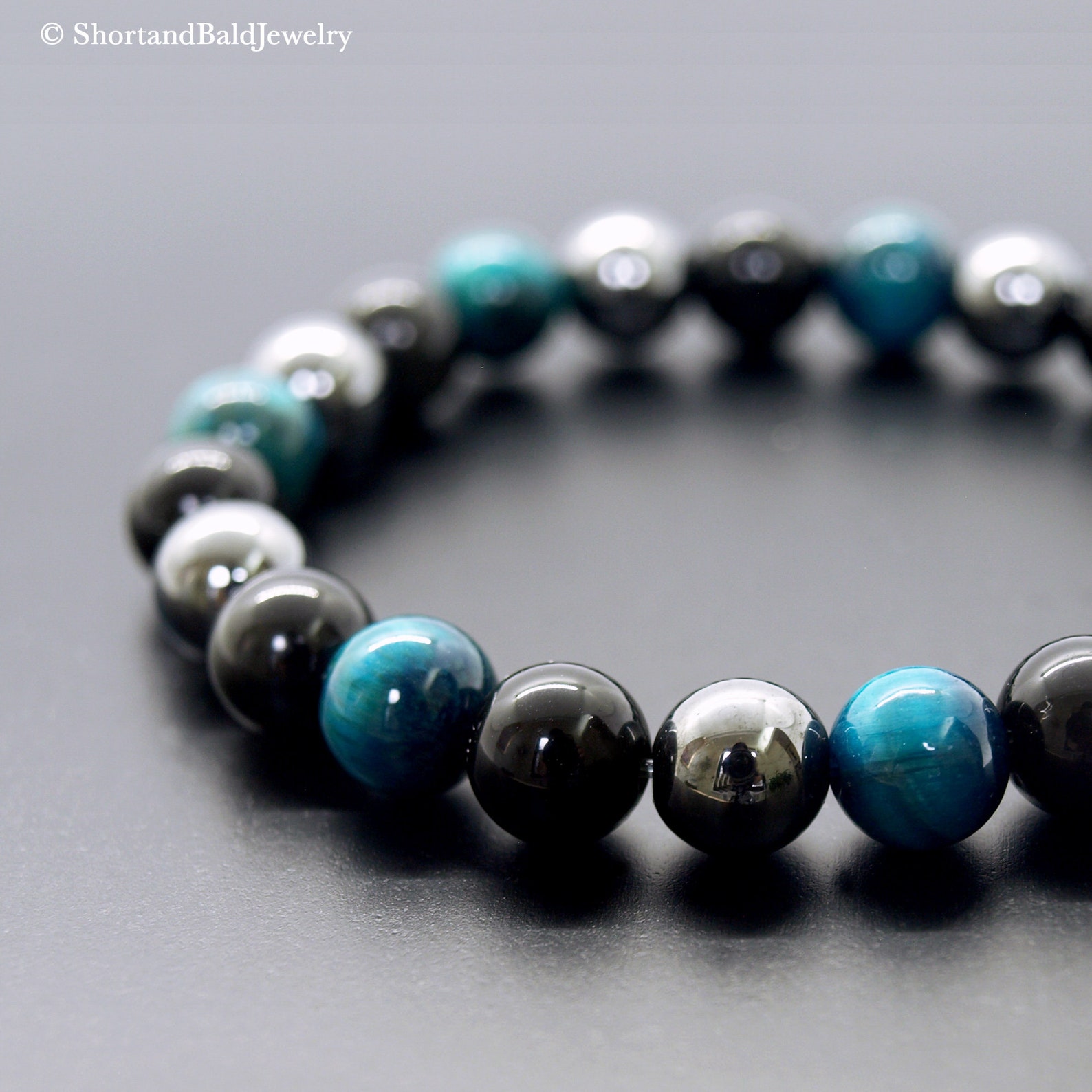 Triple Protection Bracelet, Hematite Black Obsidian Tiger Eye Bracelet ...