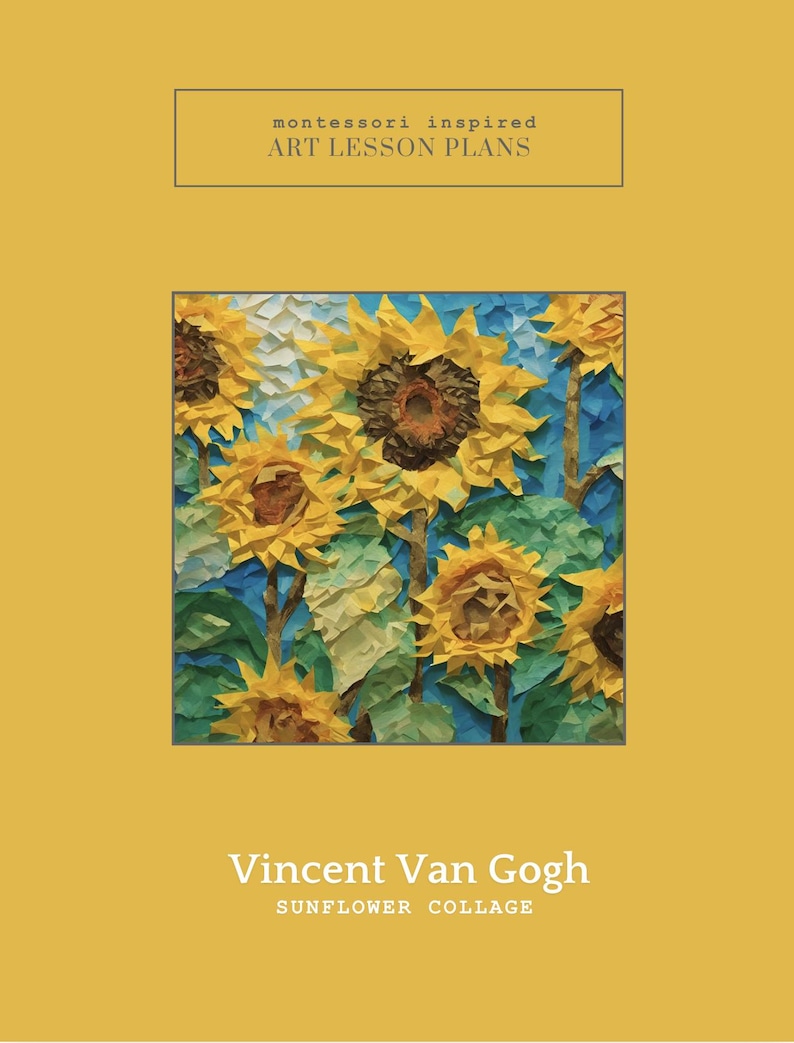 Montessori Art Lesson Van Gogh Sunflower COLLAGE - Etsy