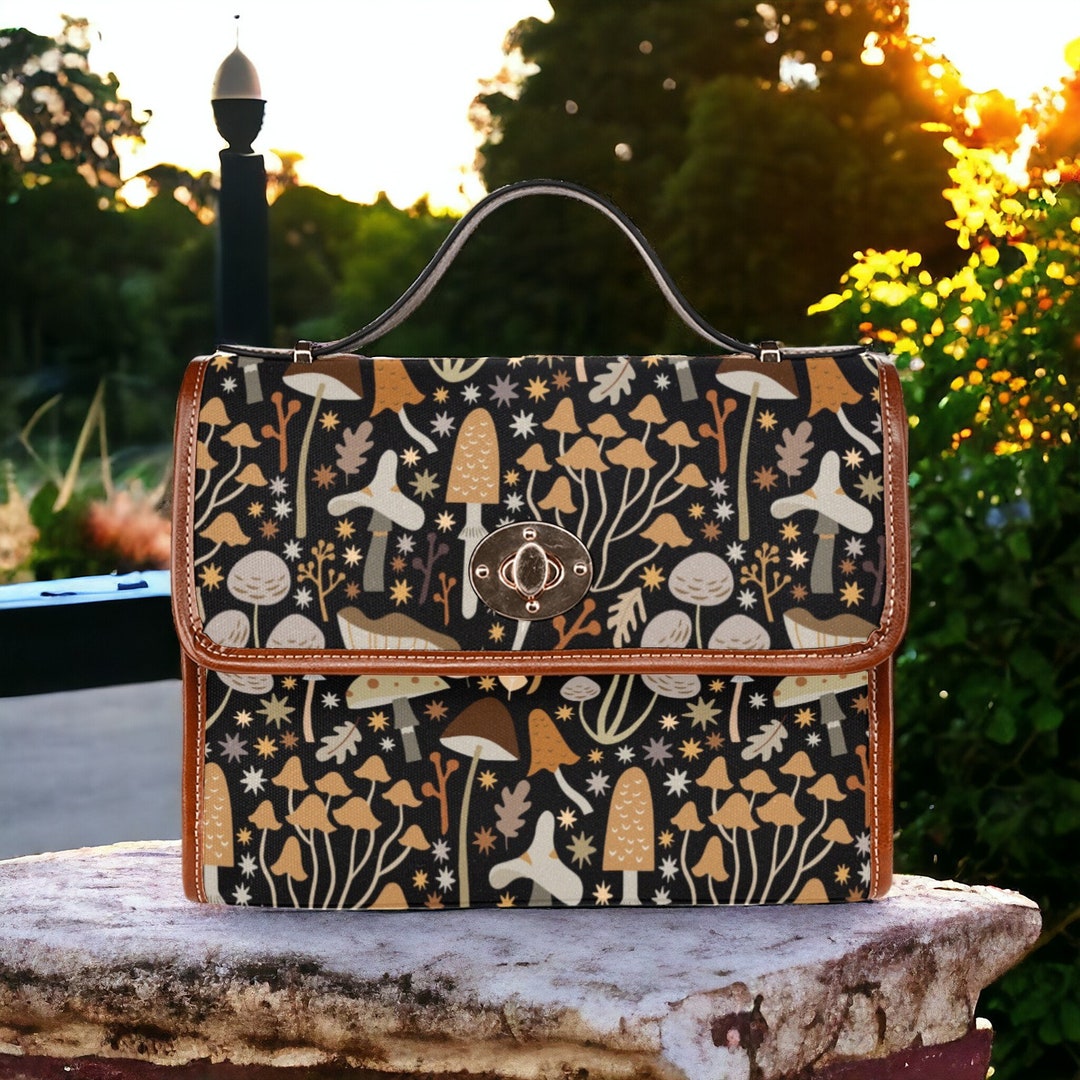 Mid Century Modern Mushroom Purse Goblincore Crossbody Dark Cottagecore ...