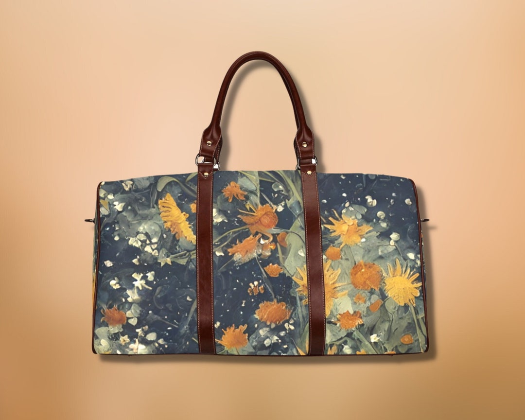 Dark Cottagecore Dandelion Bag Travel Duffel Bag Waterproof Canvas ...