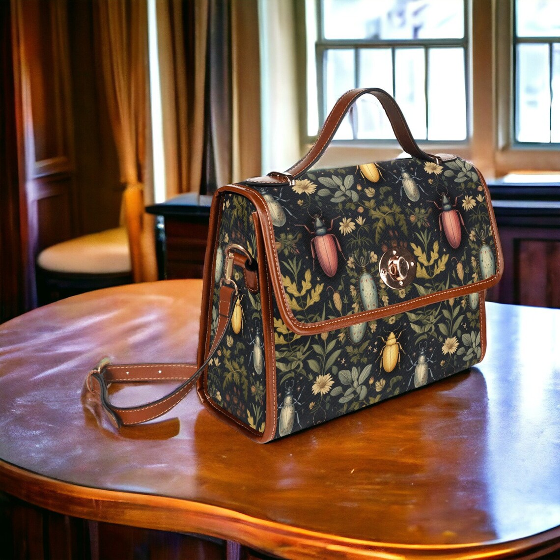 Entomology Bag, Insect Crossbody Purse, Cottagecore Goblincore Handbag ...