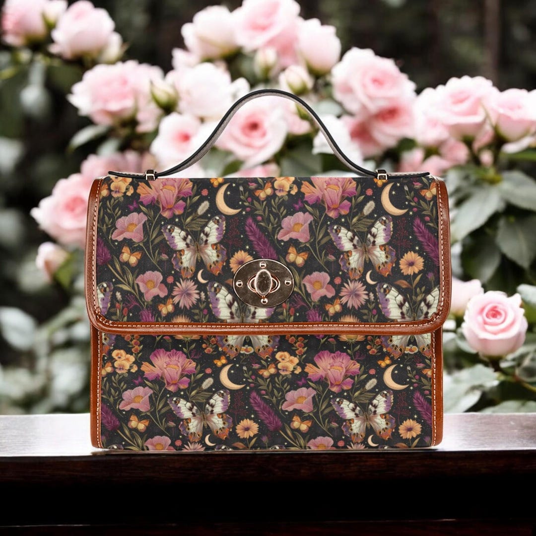 Butterfly Cross Body Bags for Women, Moon Cross Body Bag, Canvas ...
