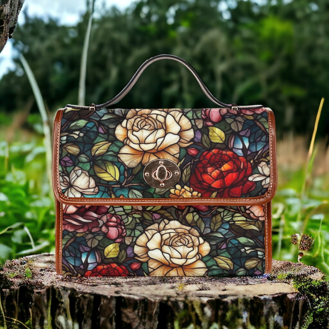 Cottagecore Satchel Bag Boho Rainbow Honeycomb Gift Cute Women Cross ...